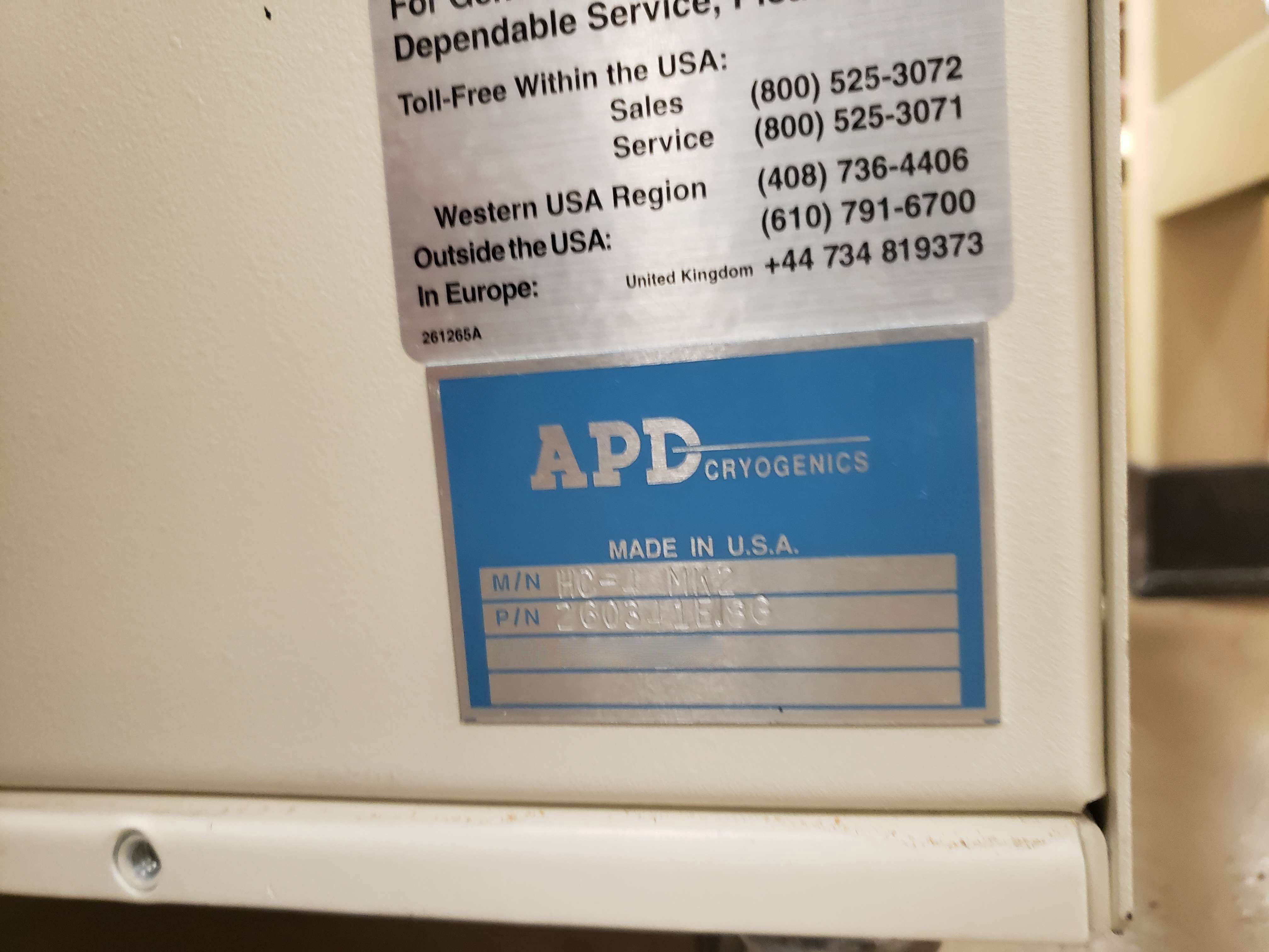 APD HC 1 MK 2 Cryopump – Bridge Tronic Global