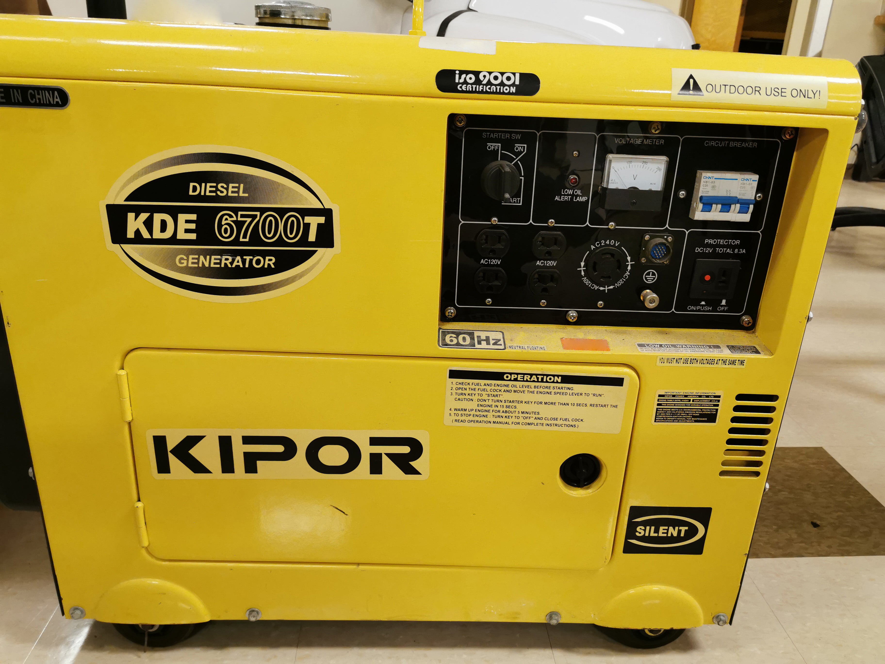 Kipor KDE 6700 T Mobile Diesel Gun – Bridge Tronic Global