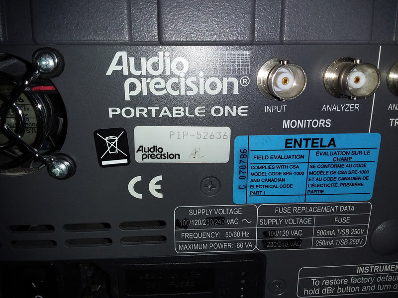 Audio Precision Portable One Plus Audio Analyzer – Bridge Tronic Global