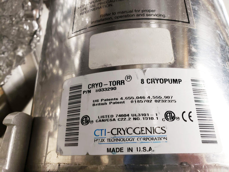 CTI Cryo-Torr 8 High Vacuum Cryopump – Bridge Tronic Global