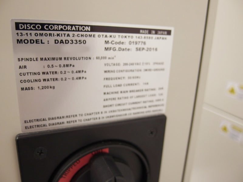 Disco DAD 3350 Automatic Dicing Saw – Bridge Tronic Global