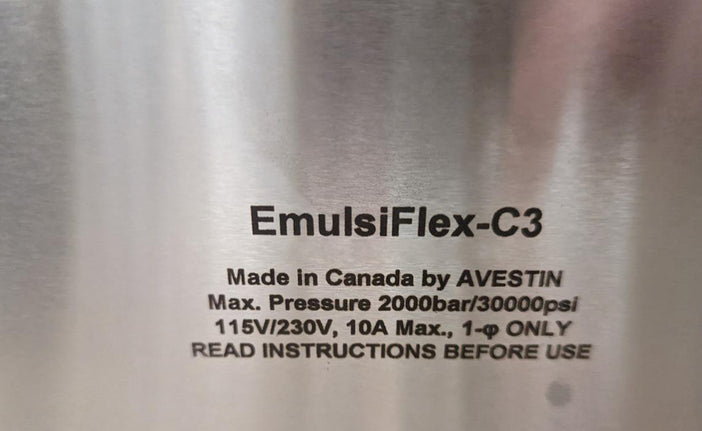 Avastin EmulsiFlex C 3 Pneumatic Homogenizer – Bridge Tronic Global