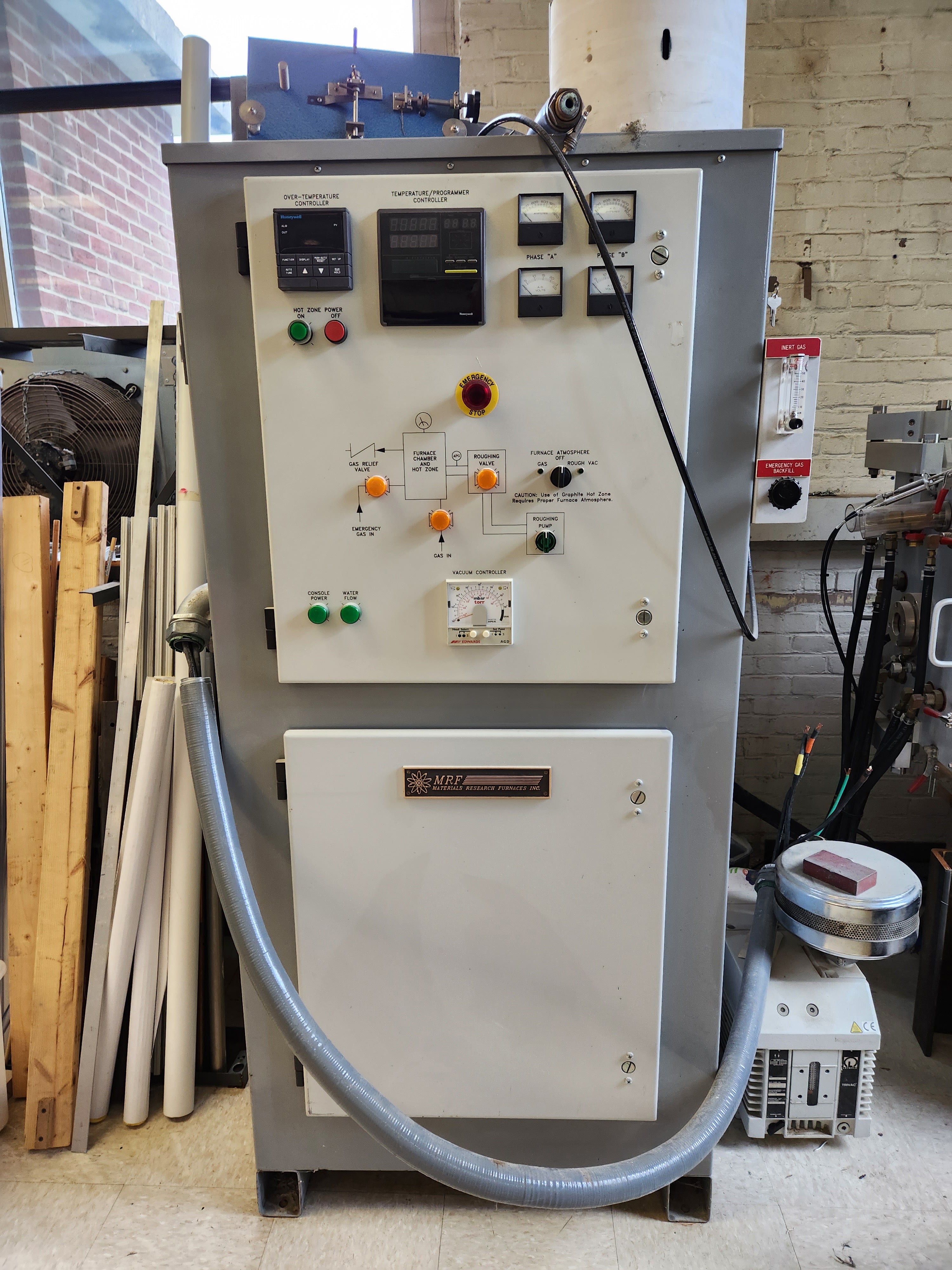 Materials Research Furnaces M-4 X 8 MDC C-1700 \G-G 2500 VG Vacuum Fur ...