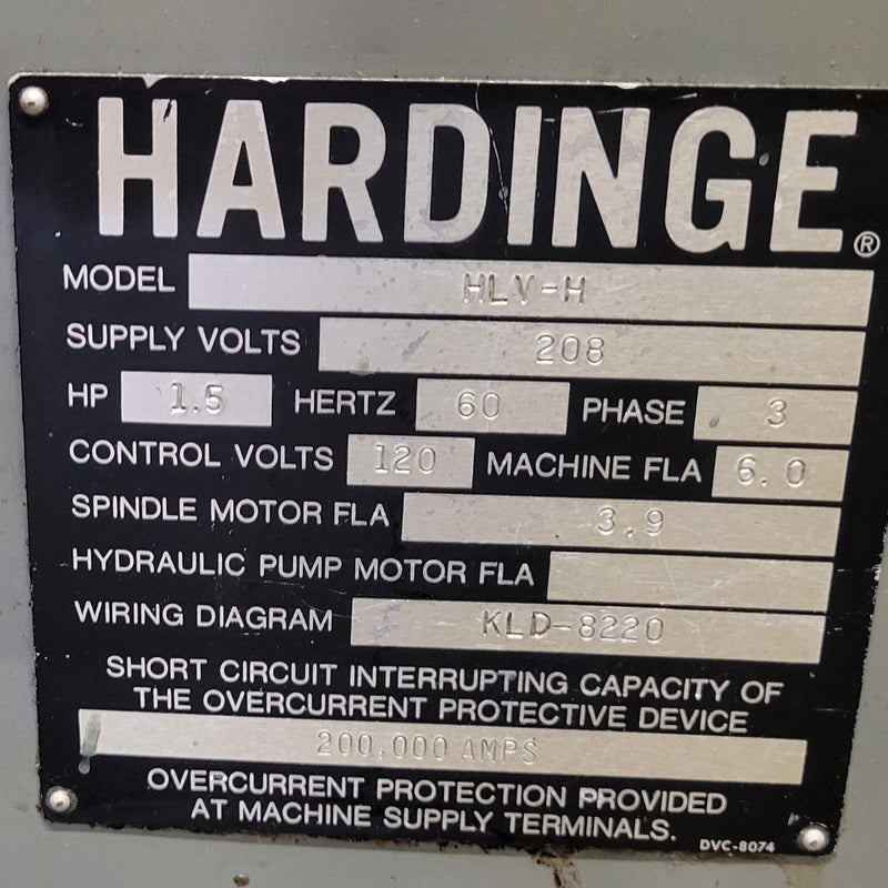 Hardinge HLV-H Lathe – Bridge Tronic Global