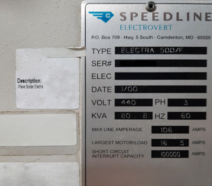 Speedline Electra 500 F Wave Soldering Machine – Bridge Tronic Global