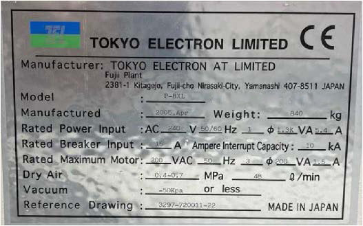 Tel P 8 XL Automatic Wafer Prober – Bridge Tronic Global