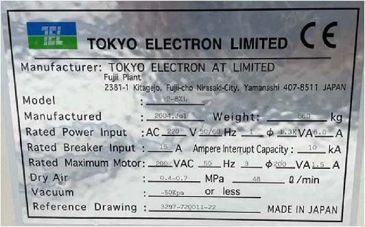 Tel P 8 XL Automatic Wafer Prober – Bridge Tronic Global