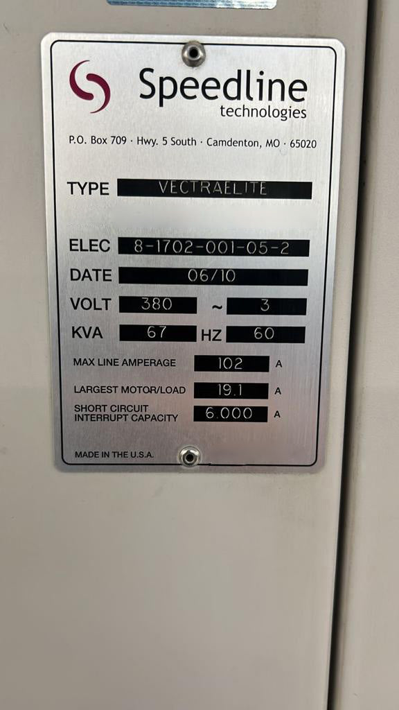 Speedline Vectra Elite Soldering Machine – Bridge Tronic Global