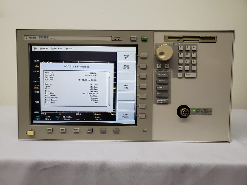 Agilent 86140 B Optical Spectrum Analyzer – Bridge Tronic Global