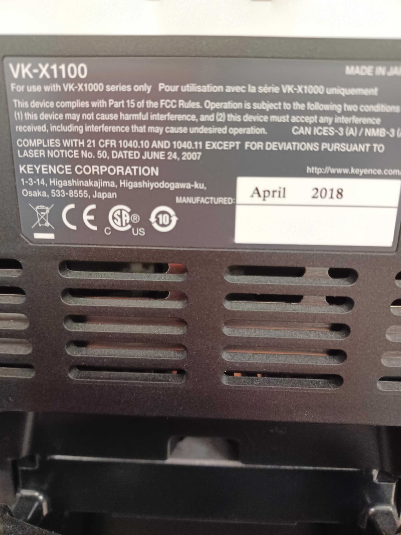 Keyence VK X 1100 Surface Profilometer – Bridge Tronic Global