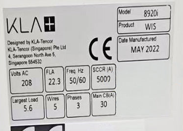 KLA Altair 8920 i Patterned Wafer Particle Defect System – Bridge ...