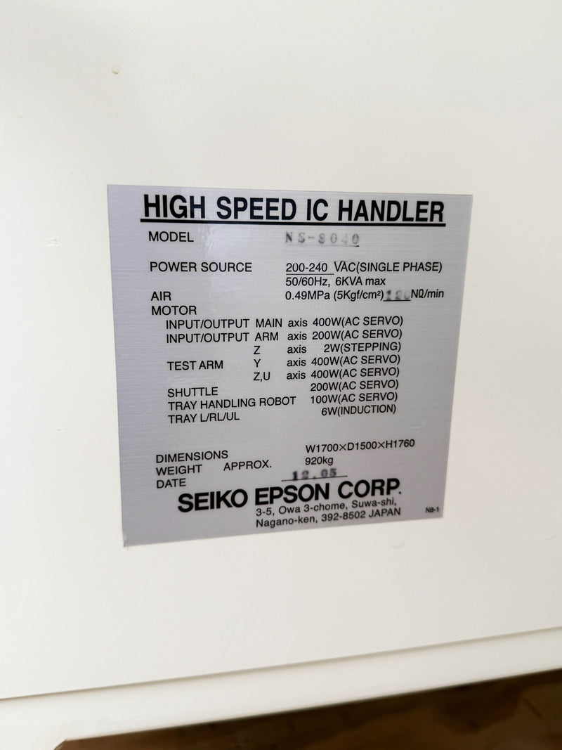 Seiko / Epson NS 8040 Handler – Bridge Tronic Global