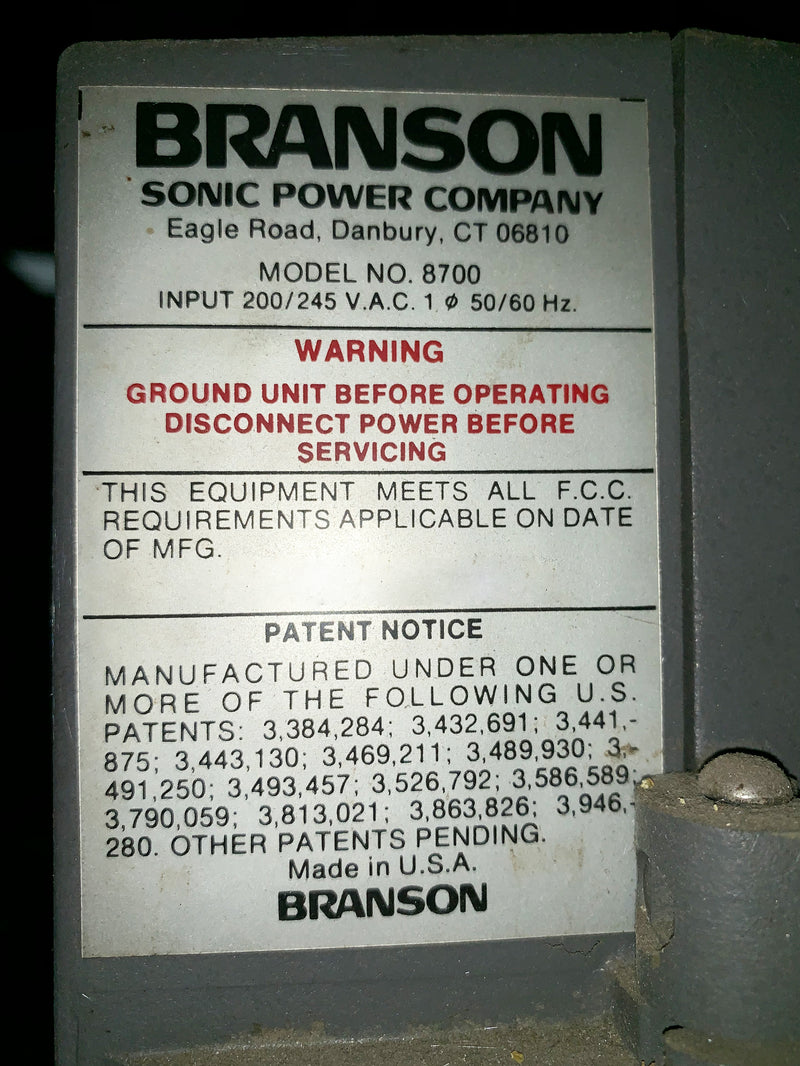 Branson 8700 Spot Welder – Bridge Tronic Global
