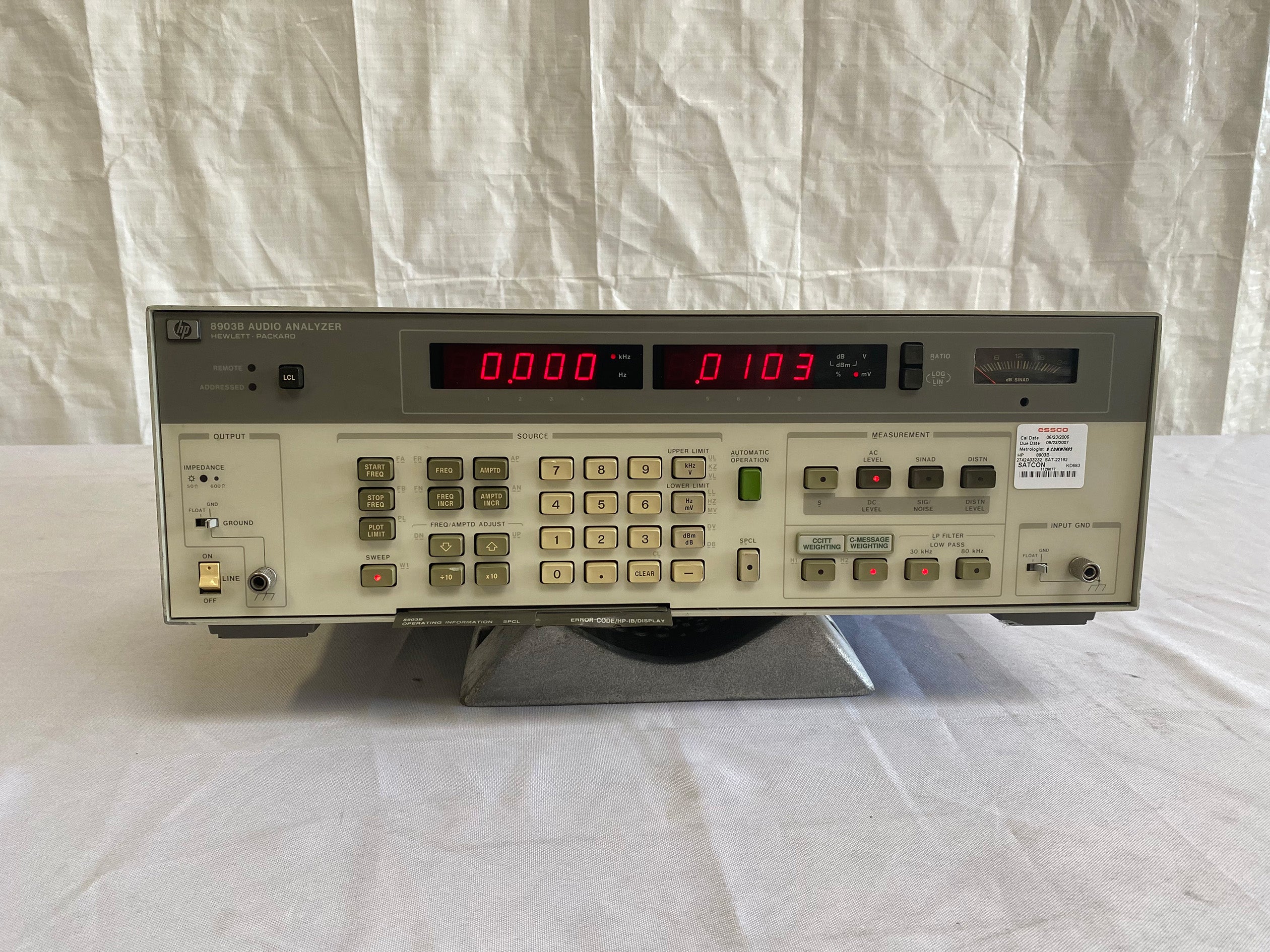 Agilent 8903 B Audio Analyzer – Bridge Tronic Global
