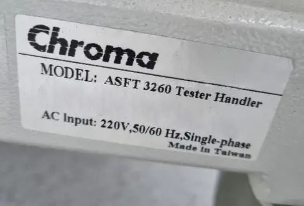 Chroma ASFT 3260 Test Handler – Bridge Tronic Global