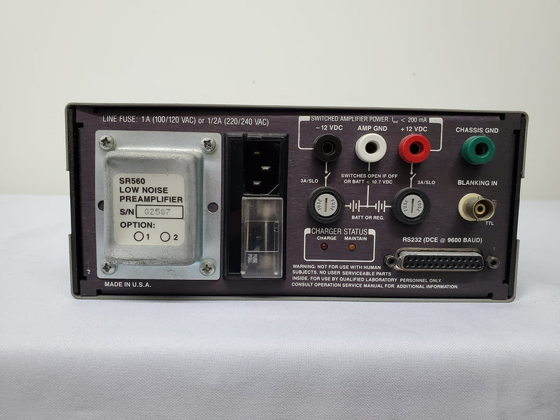 Stanford Research Systems (SRS) SR 560 Low Noise Preamplifier – Bridge ...