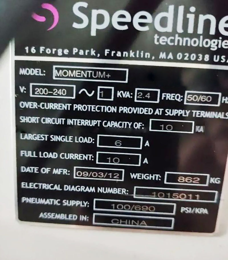 Speedline Momentum Printer – Bridge Tronic Global