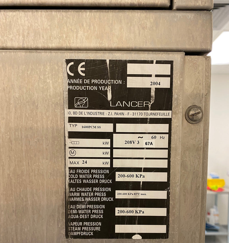 Lancer 1600 PCM Series Washer – Bridge Tronic Global