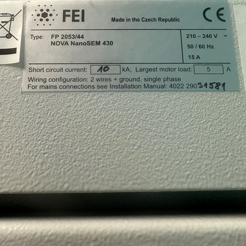 Thermo Fisher Scientific / FEI Nova NanoSEM 430 FE-SEM (Field Emission ...