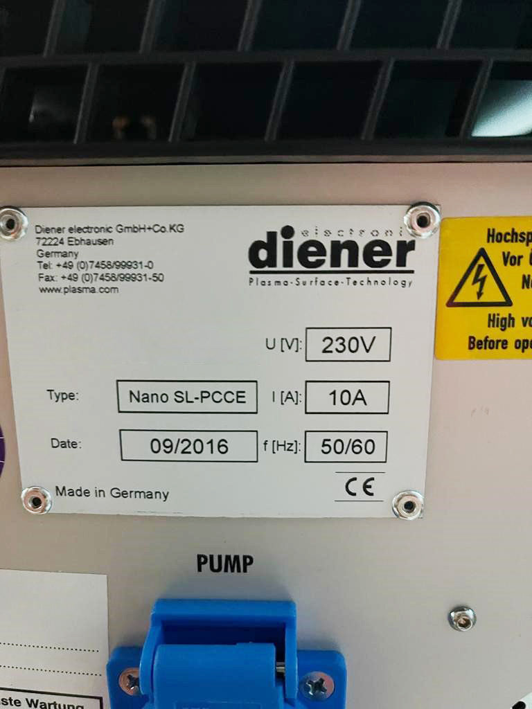 Diener Nano SL PCCE Plasma System – Bridge Tronic Global
