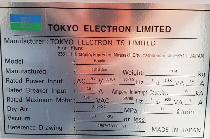 Tel Precio XL Wafer Prober – Bridge Tronic Global