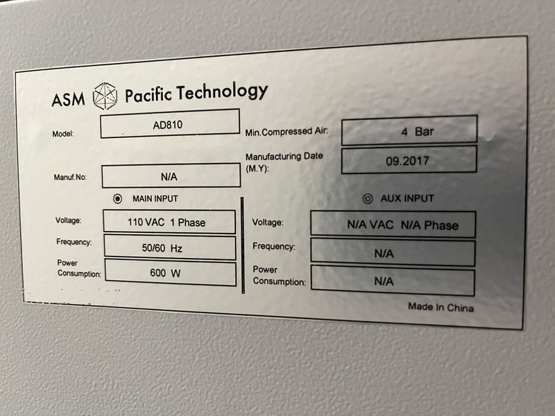 ASM AD 810 Die Bonder – Bridge Tronic Global