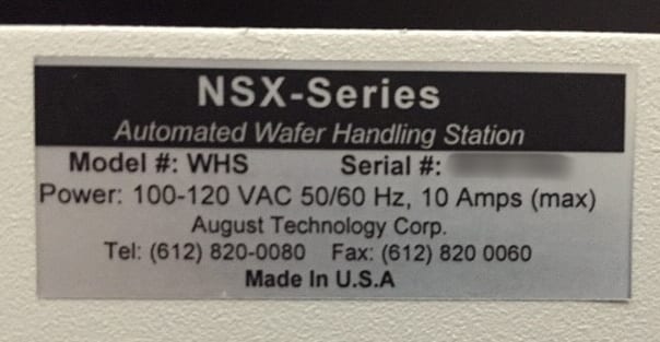 ONTO / Rudolph / August NSX 95 Automated Wafer Handling Station ...