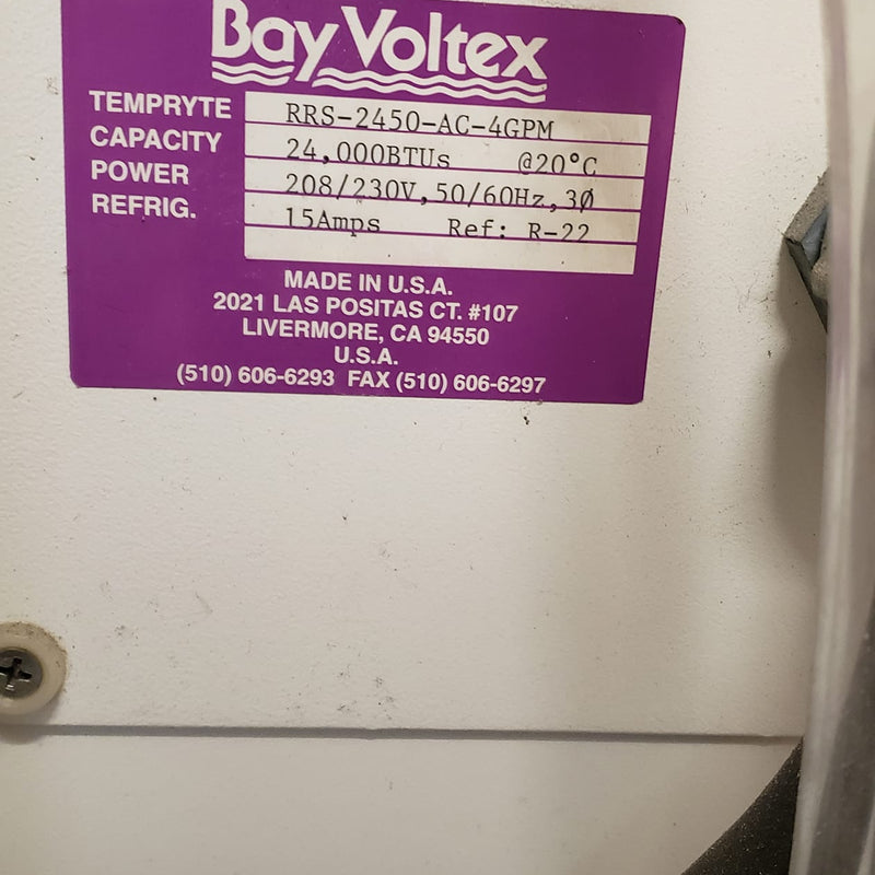 Bay Voltex RRS 2450 AC 4 GPM Chiller – Bridge Tronic Global