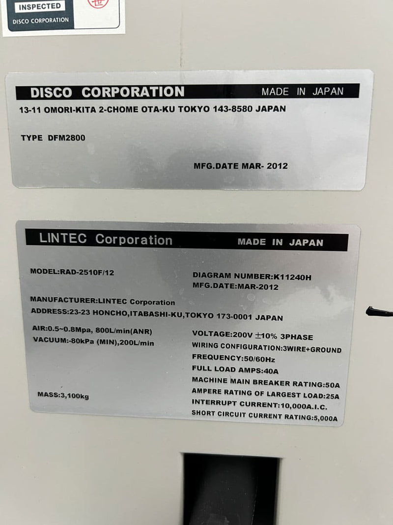 Disco DGP 8761 + DFM 2800 Inline Grinder / Polisher – Bridge Tronic Global