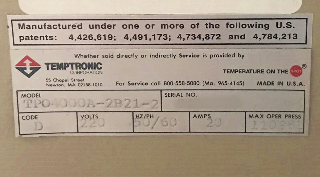 Temptronic TPO 4000 A 2 B 21 2 Temperature Forcing System – Bridge ...