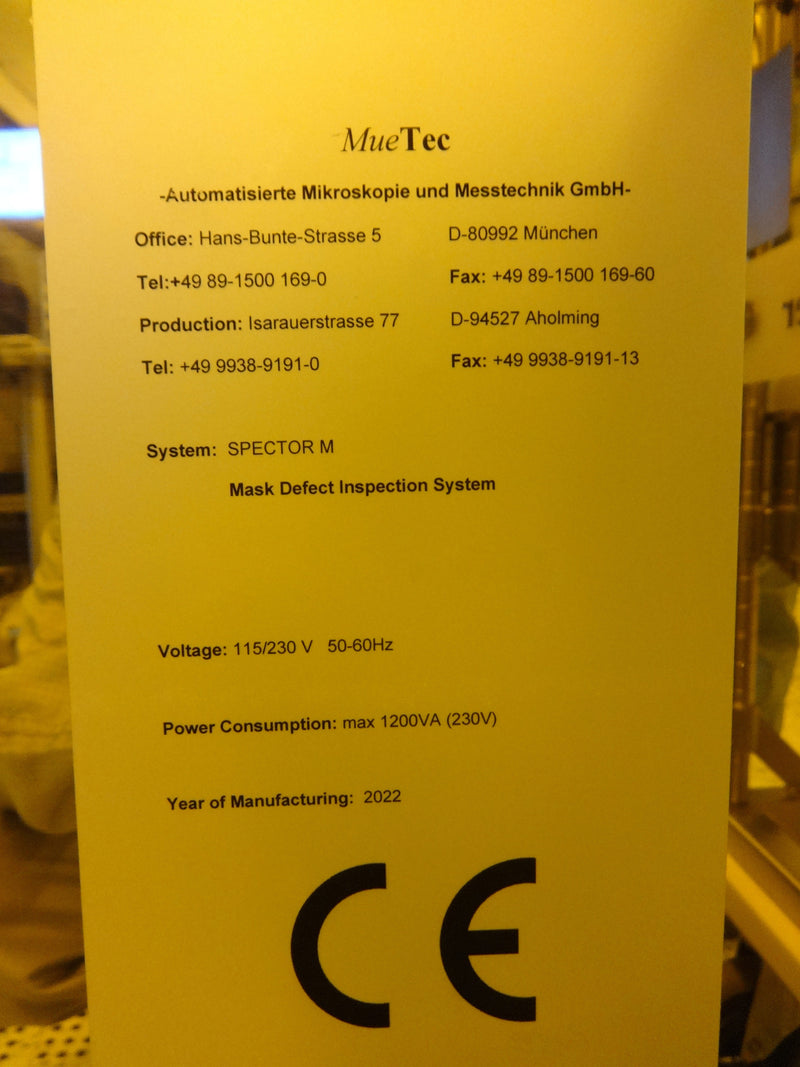 Muetec Spector M Mask Defect Inspection System – Bridge Tronic Global