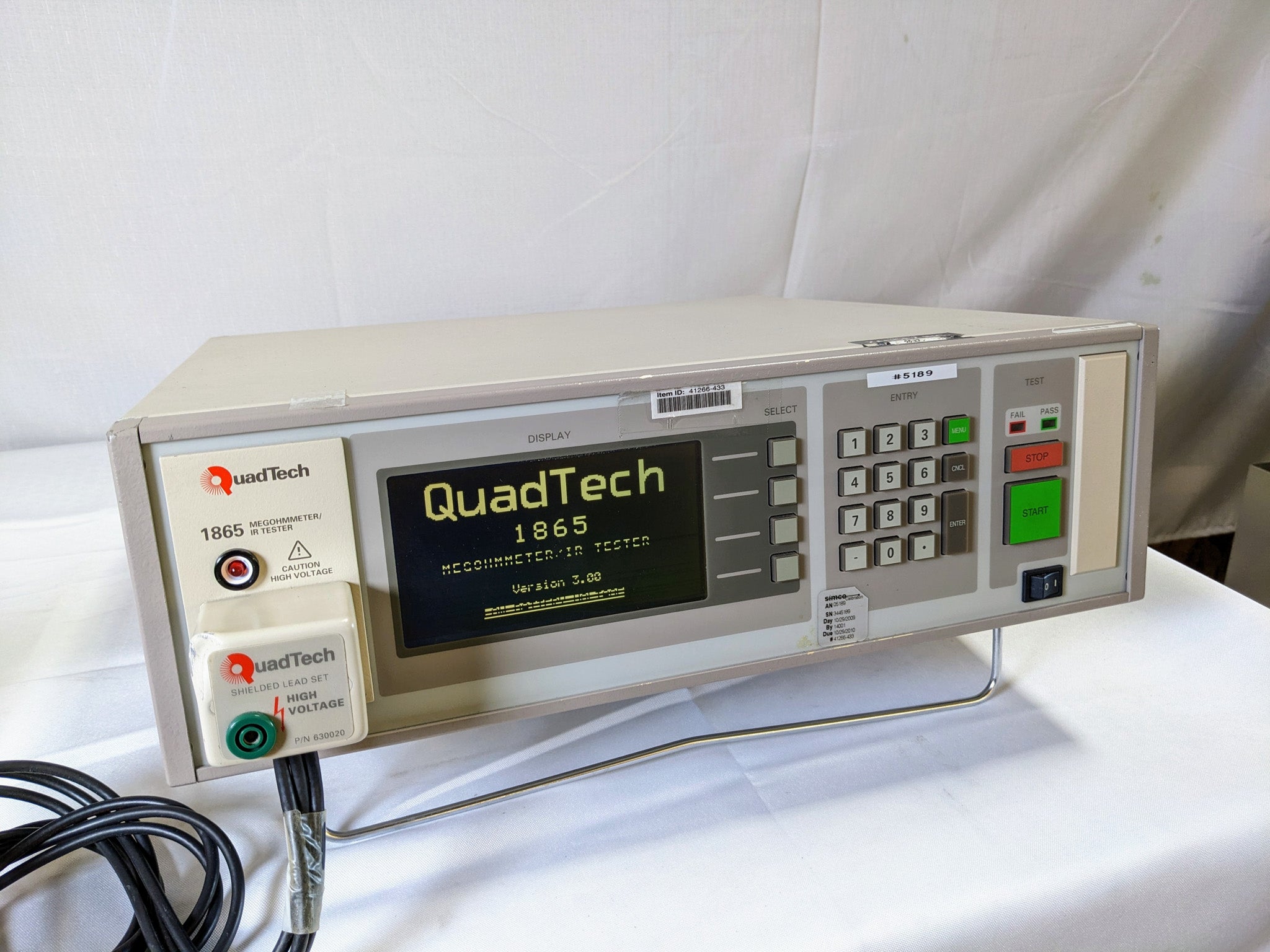 Quadtech 1865 Megaohm Meter / IR Tester – Bridge Tronic Global