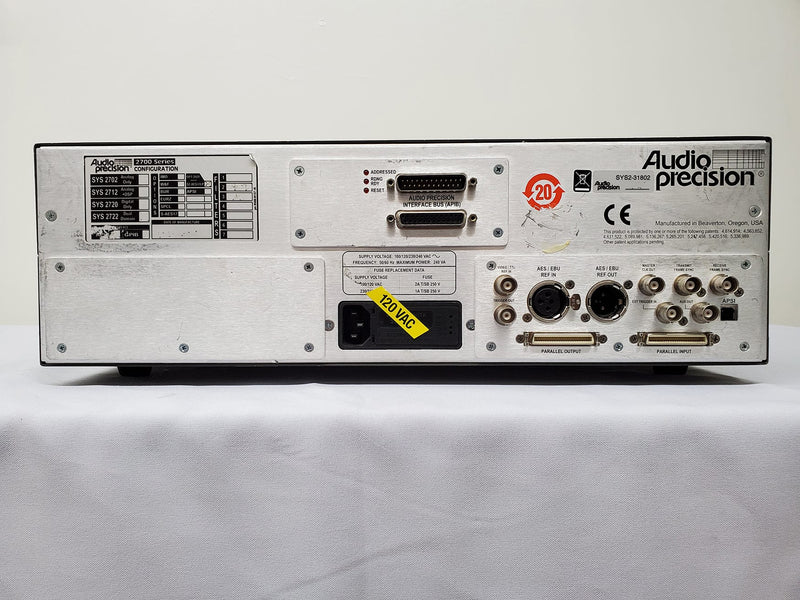 Audio Precision SYS 2722 A System Two Cascade Plus Audio Analyzer – Bridge Tronic Global