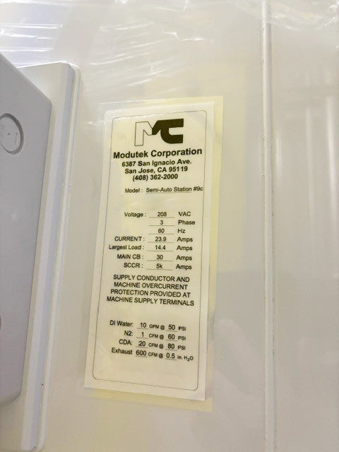 Modutek 9 C Megasonic Bench – Bridge Tronic Global