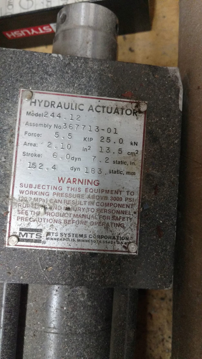 MTS 244 12 Hydraulic Actuator – Bridge Tronic Global