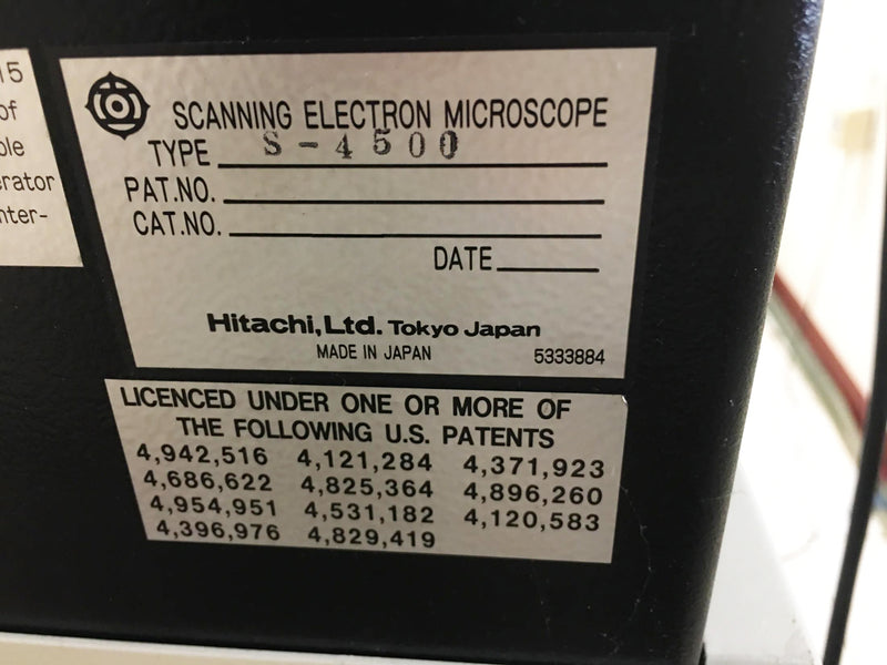 Hitachi S 4500 FE-SEM (Field Emission Scanning Electron Microscope ...